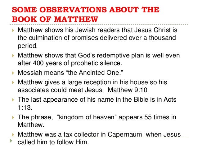 The book of matthew
