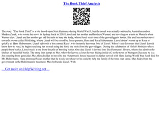 The Book Thief Analysis | PPT