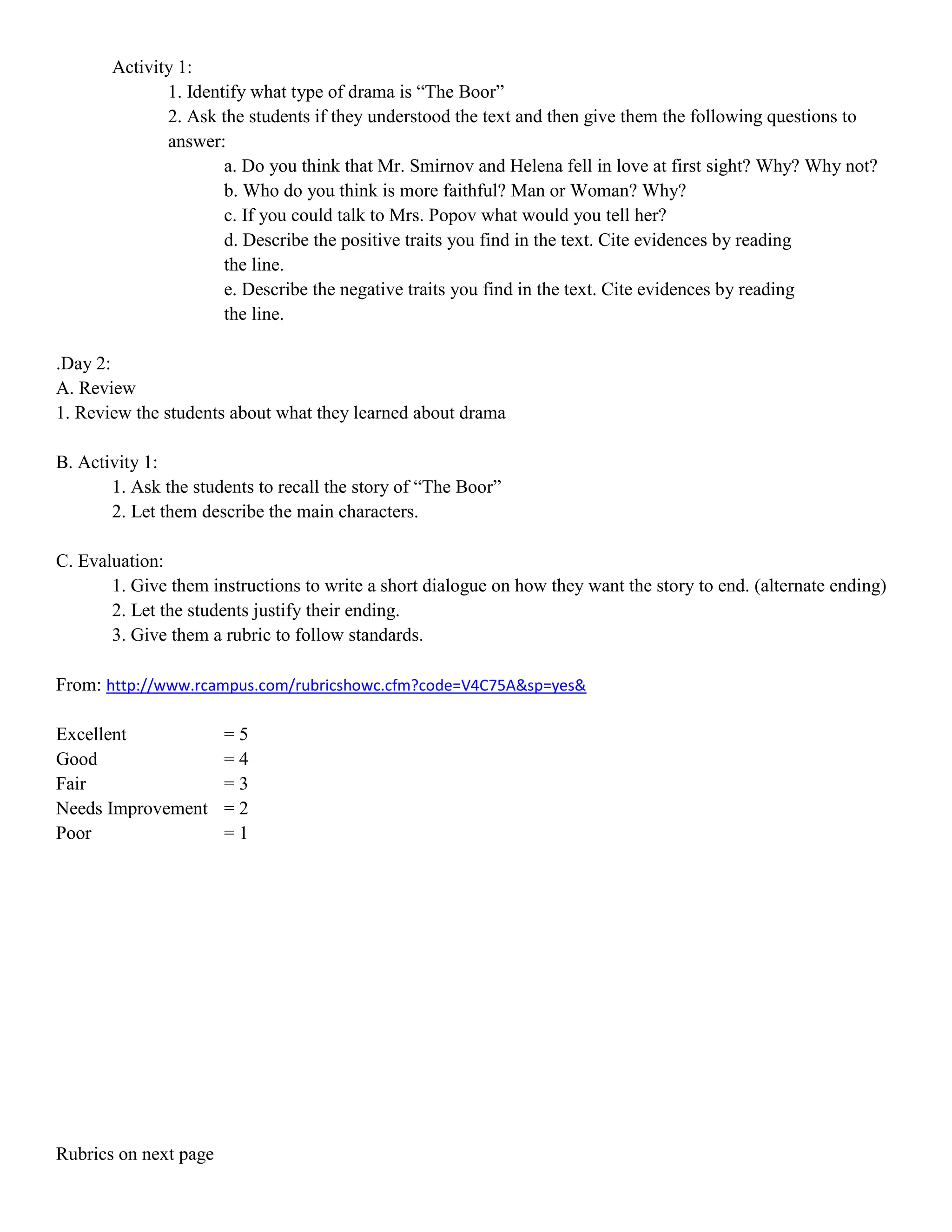 The Boor | DOCX | Educational Assessment | Education