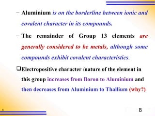 Boron Family Examples