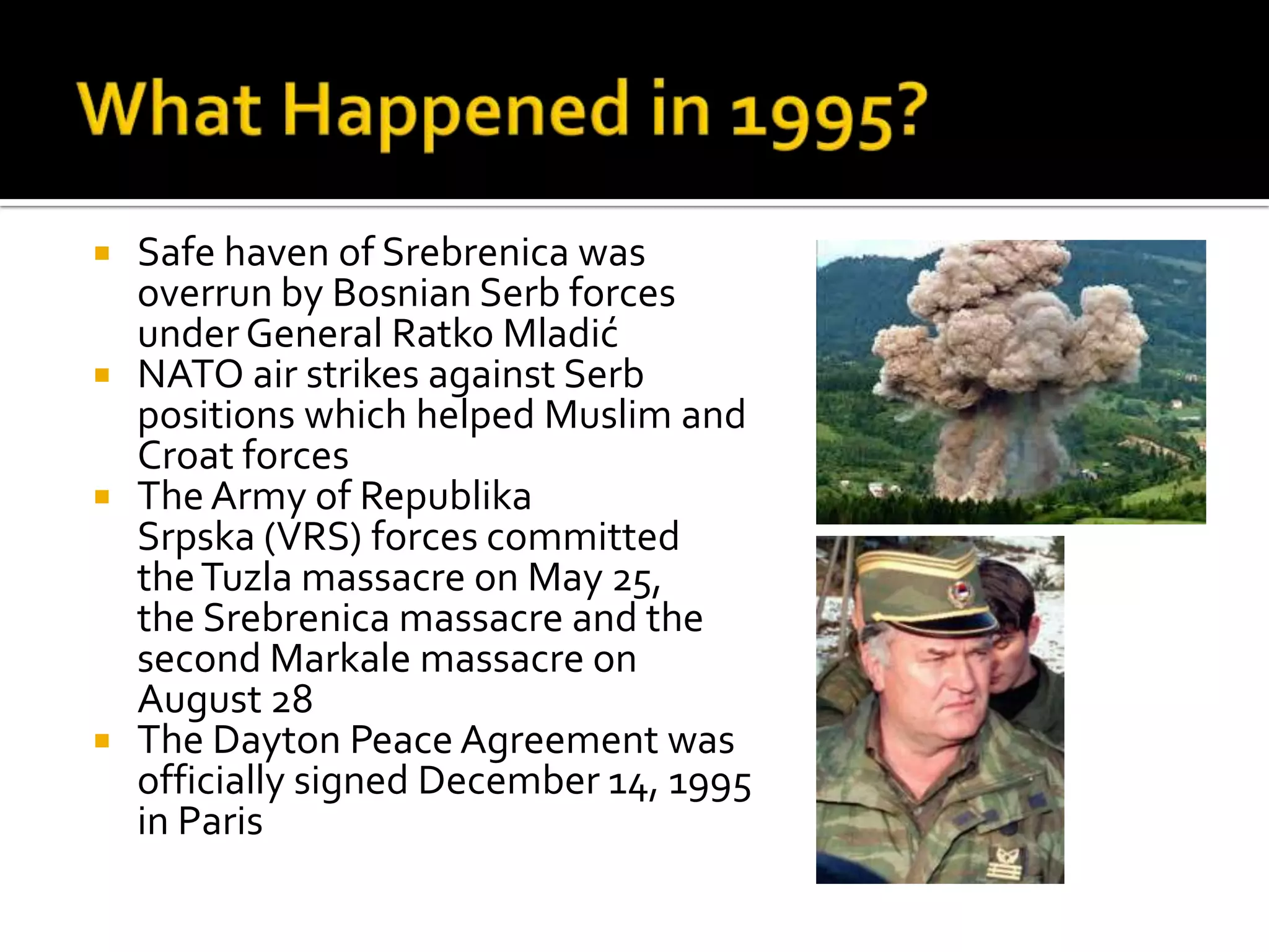 The bosnian war | PPTX