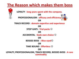 The boss | PPTX