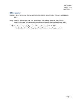 The boston massacre essay draft 3 | DOCX