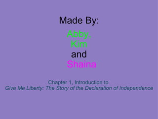 Give Me LIberty - Chapter 1 | PPT