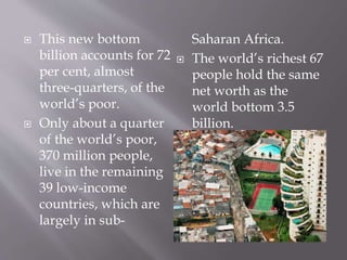 The bottom billion presentation by Sean Derrick | PPTX
