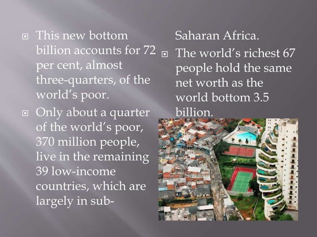 The bottom billion presentation by Sean Derrick | PPT