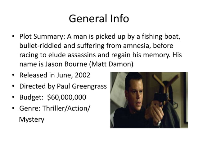 The bourne identity presentation | PPT