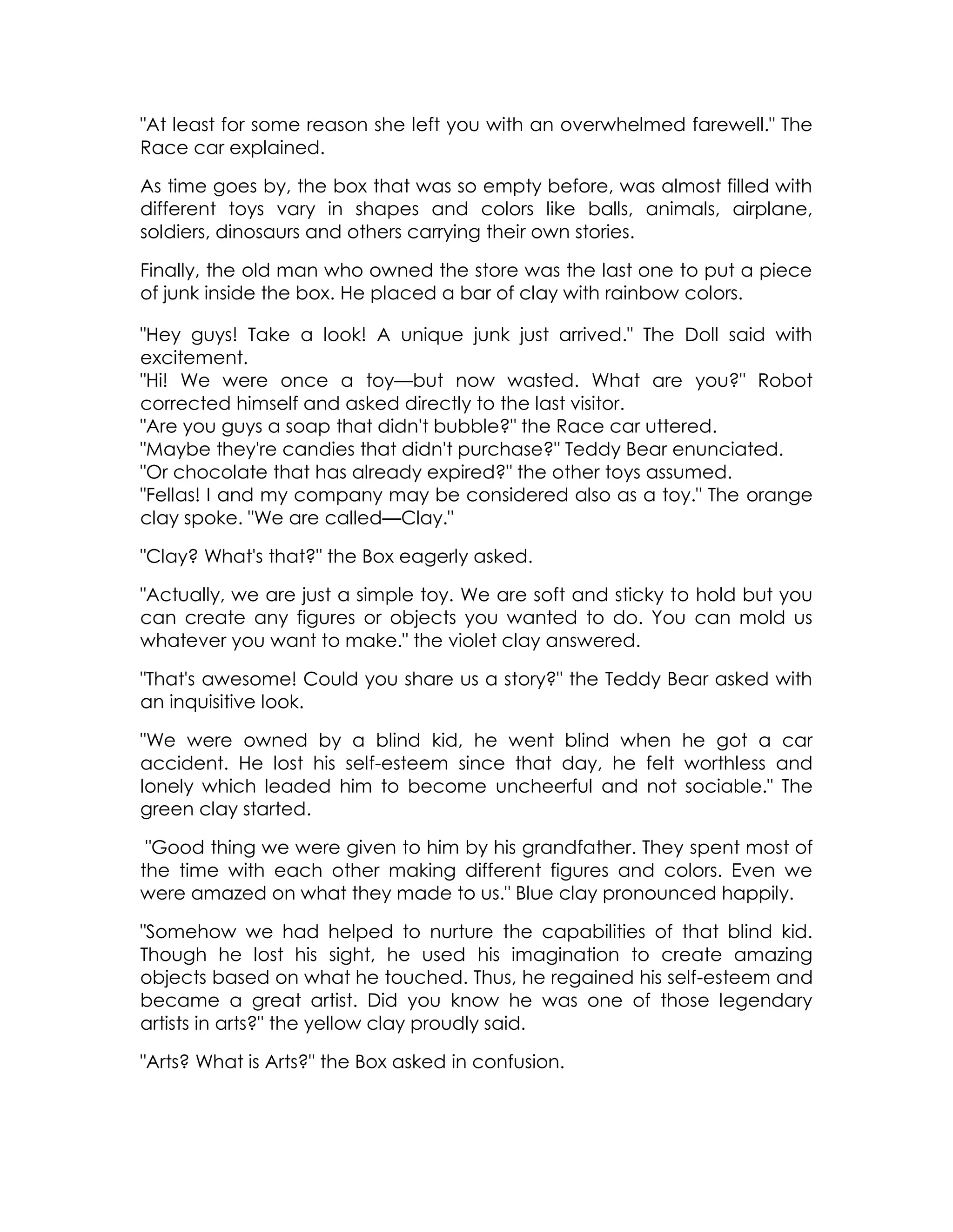 The box and the tale of the toys | DOCX