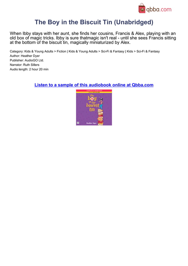 The boy in the biscuit tin unabridged audio book | PDF
