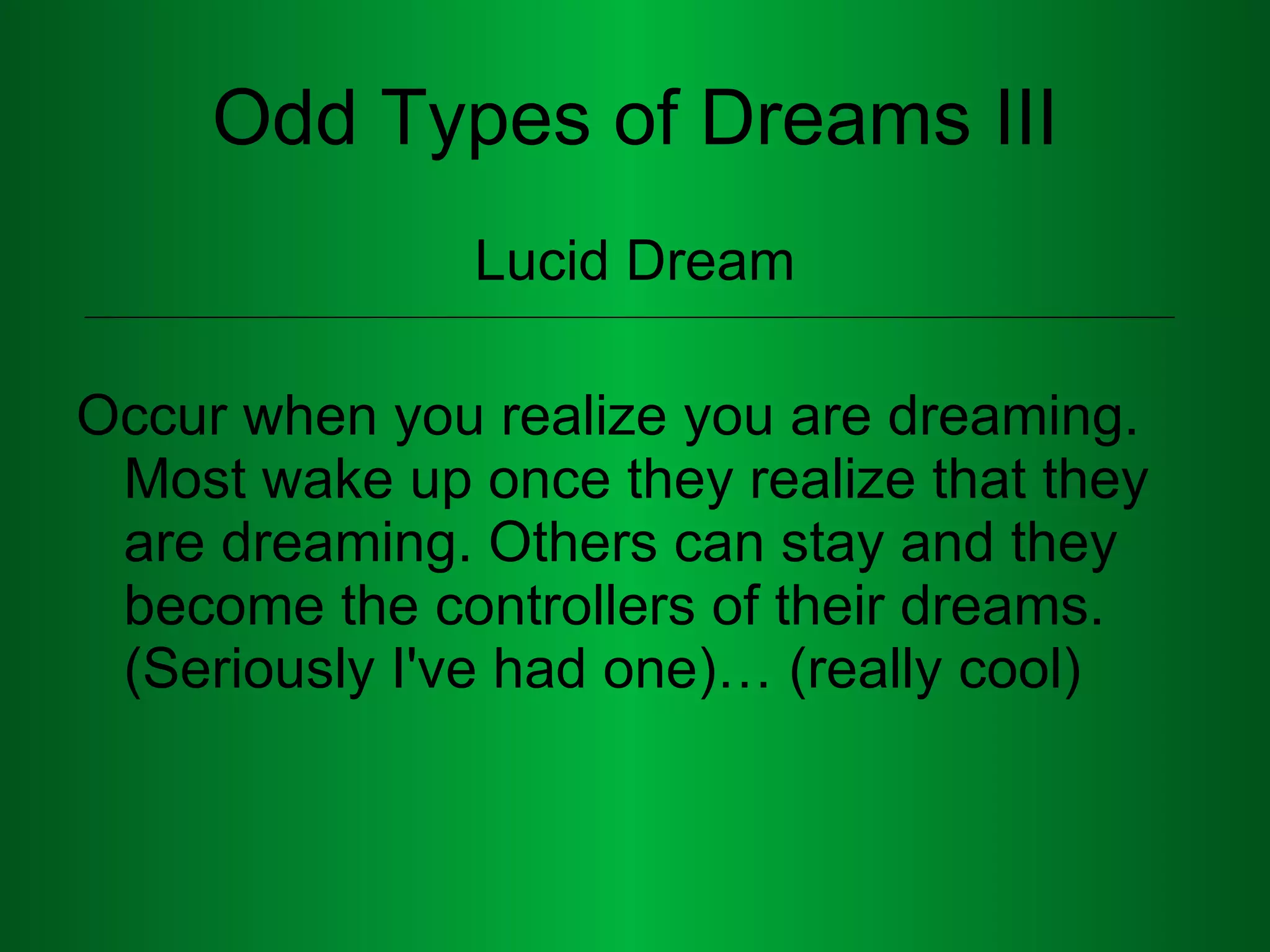 The brain and dreams | PPT