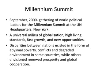 Millennium Development Goals, Targets and Indicators | PPTX