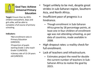 Millennium Development Goals, Targets and Indicators | PPTX