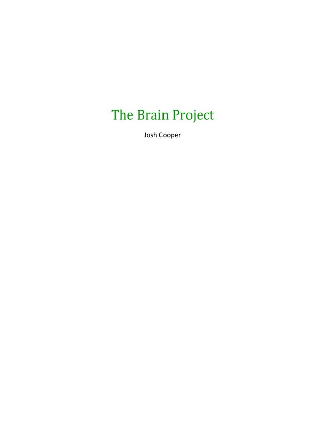 The brain project | PDF