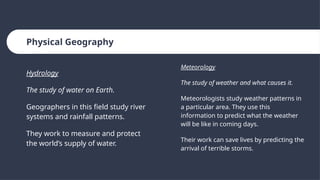 The Branches of Geography grade 8 PowerPoint | PPTX