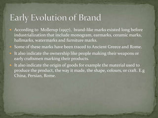 Business History: The Brand in History | PPTX