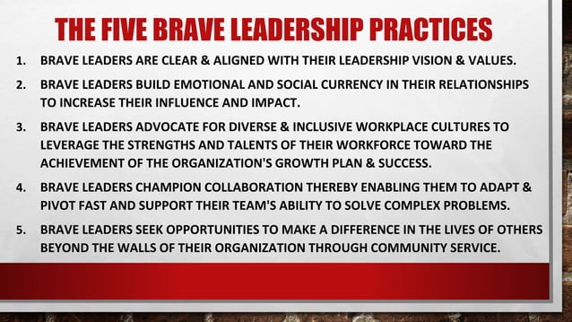 The Brave Leadership Challenge | PPT