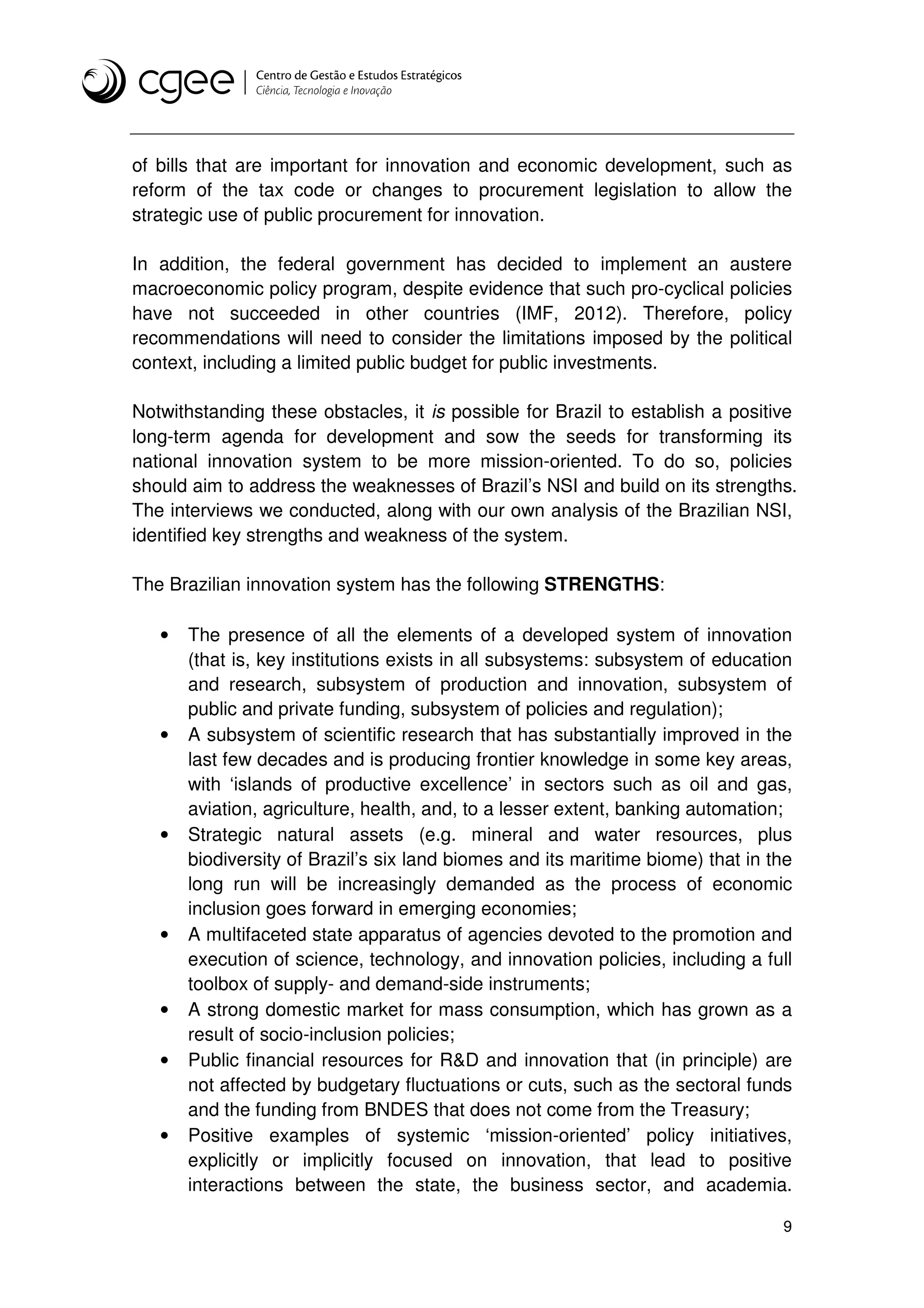 The Brazilian Innovation System Mazzucato and-Penna | PDF