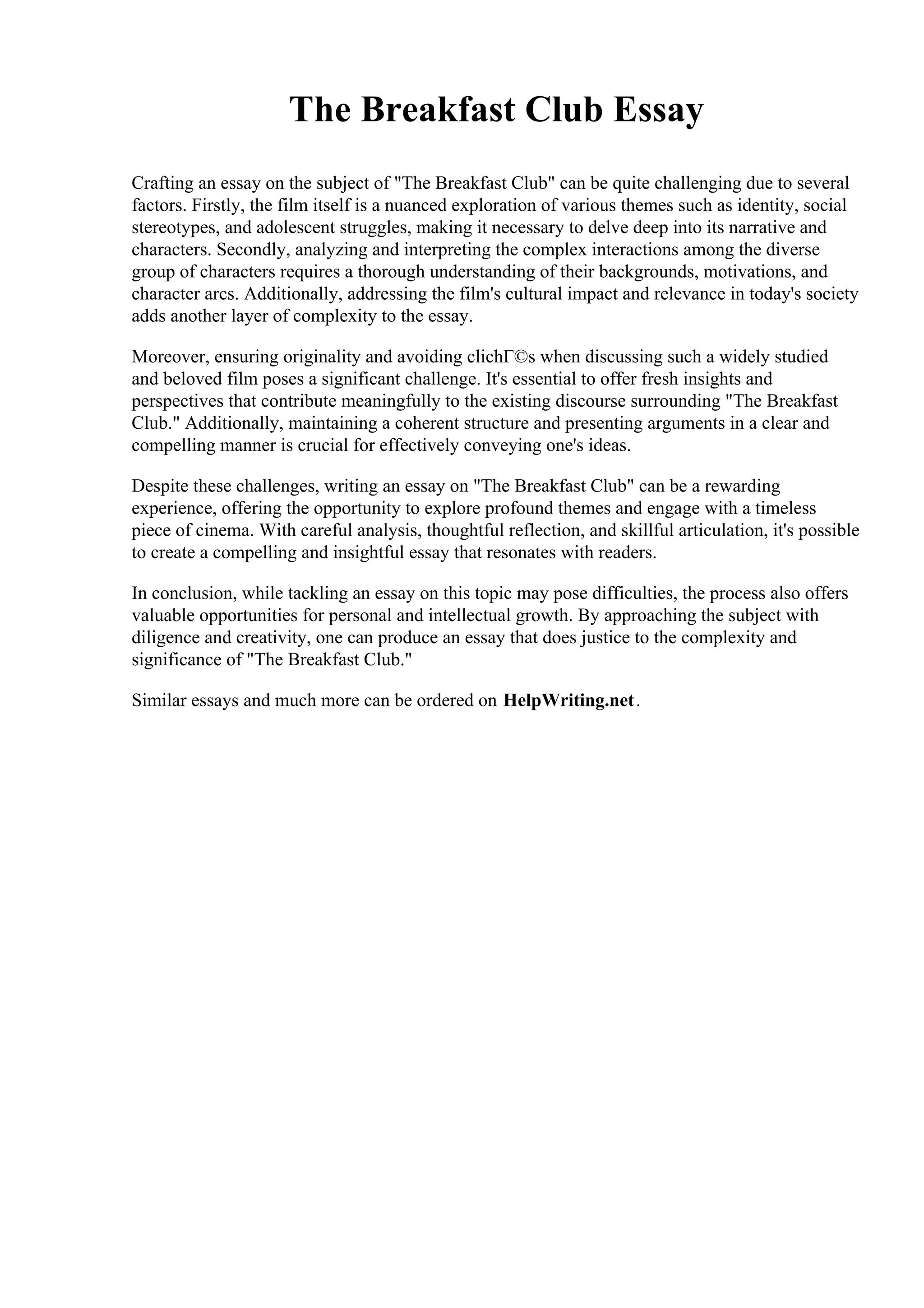 The Breakfast Club Essay.pdf