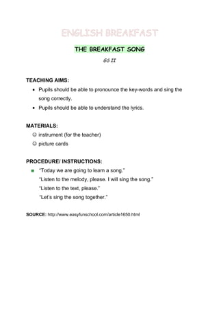 The breakfast song | DOC