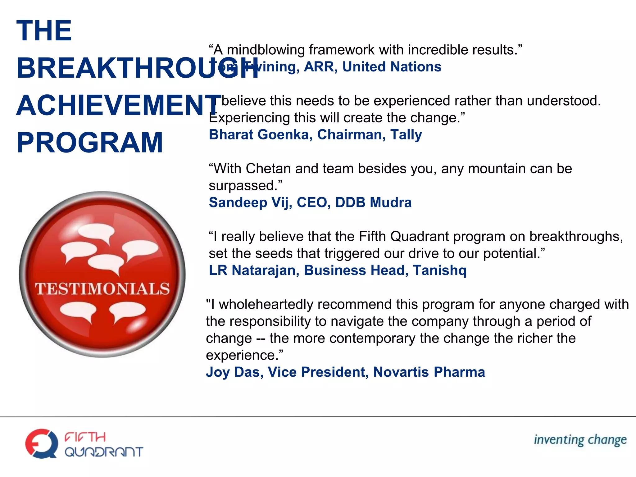 The Breakthrough Achievement | PPT