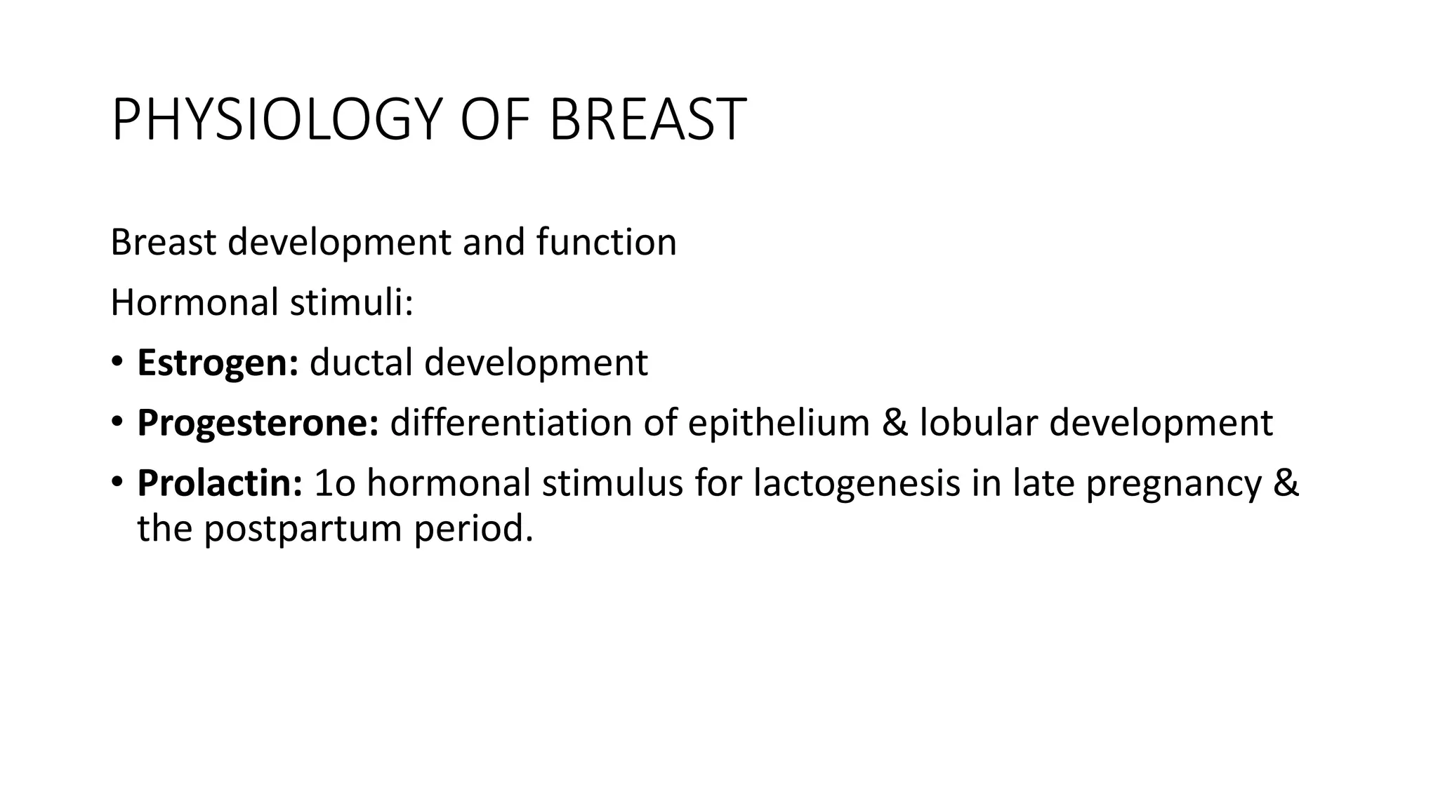 The breast ANATOMY PHYSIOLOGY BENIGN AND MALIGNANT LESION | PPT