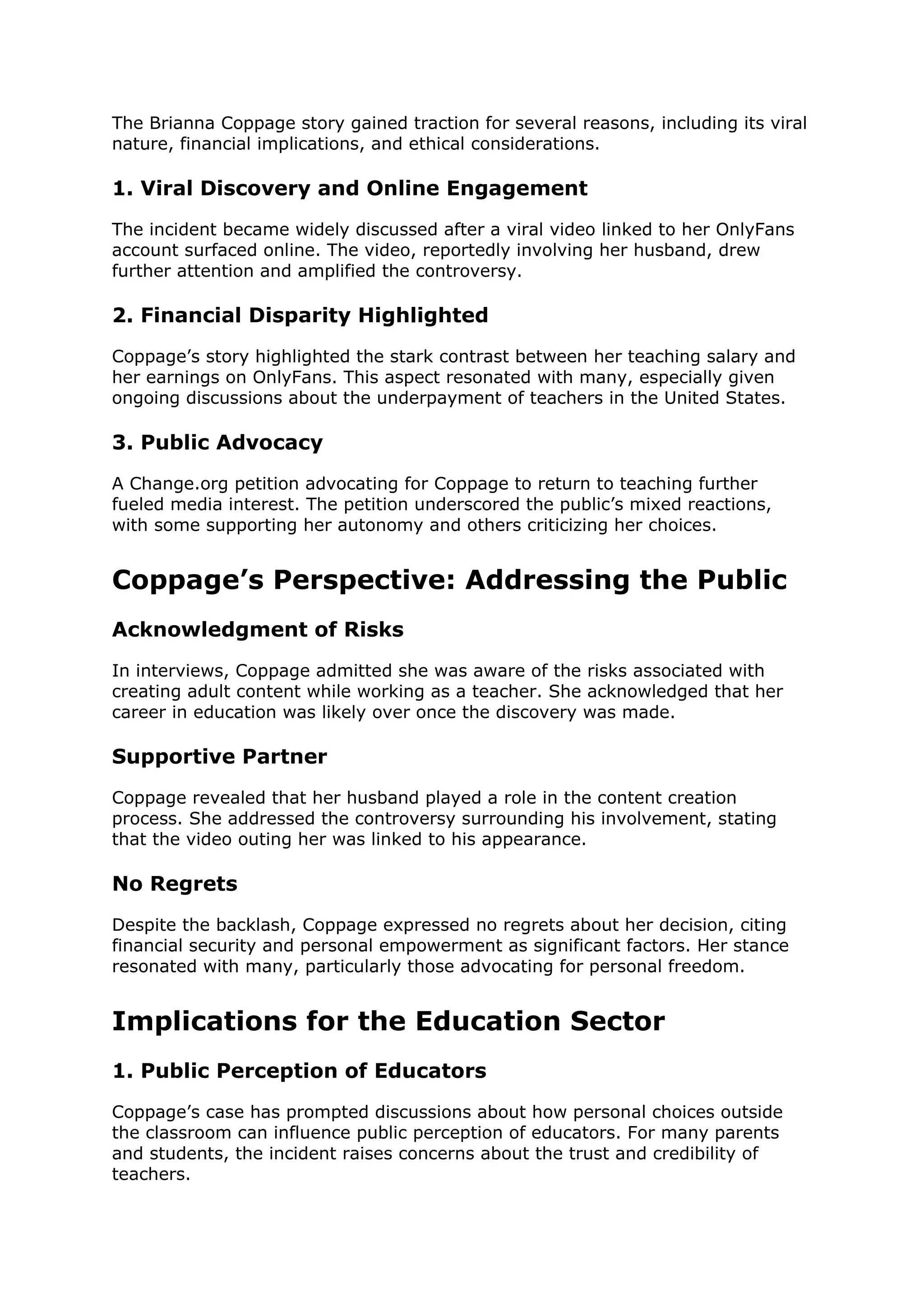 The Brianna Coppage Controversy_ A Case Study in Modern Professional ...