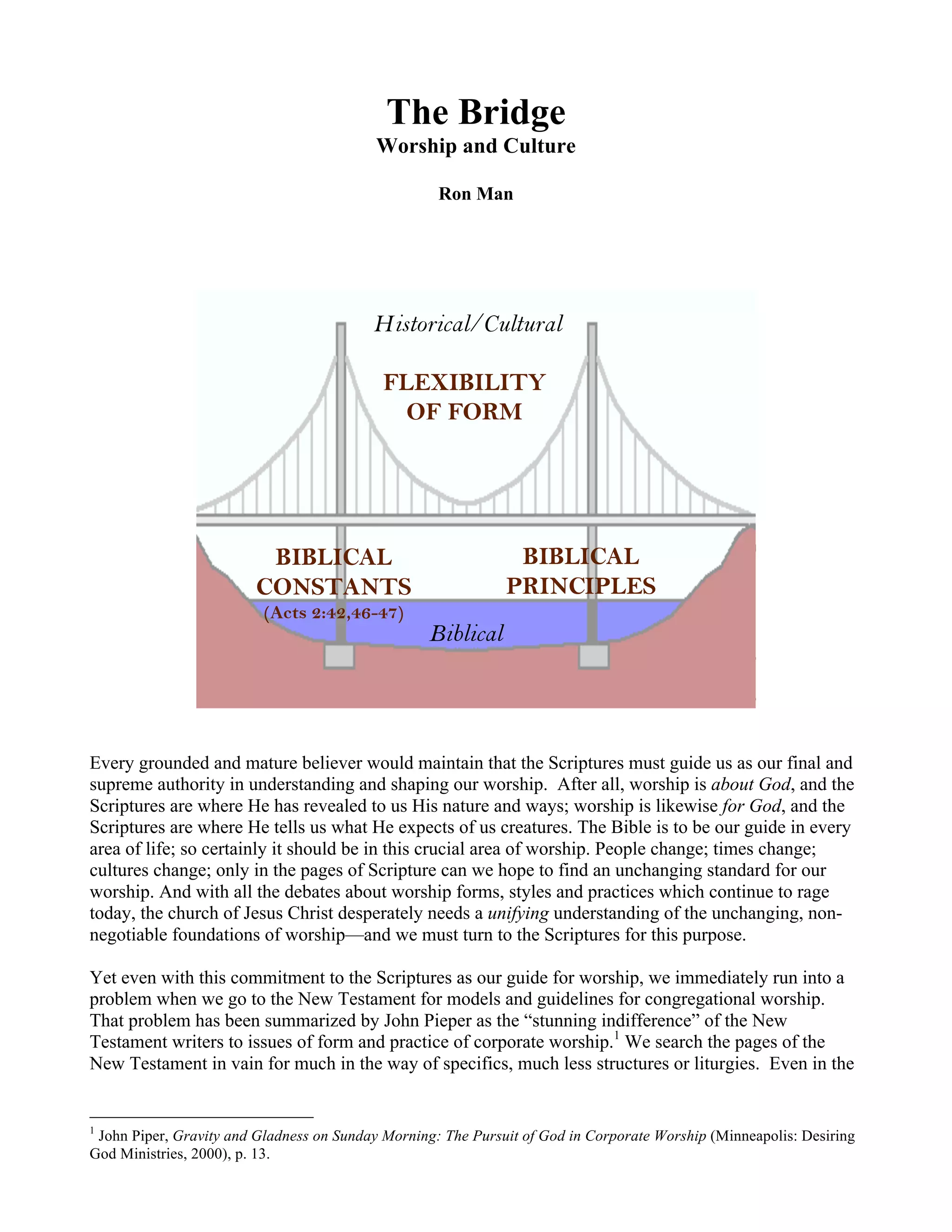 The bridge worship and culture by ron man | PDF