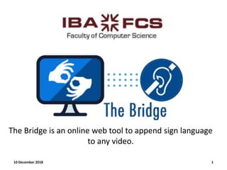 The Bridge (FYP-2) | PPTX | Web Development | Internet