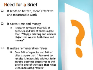 Advertising, PR- Components of the client brief | PPT