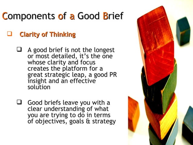 Advertising, PR- Components of the client brief | PPT