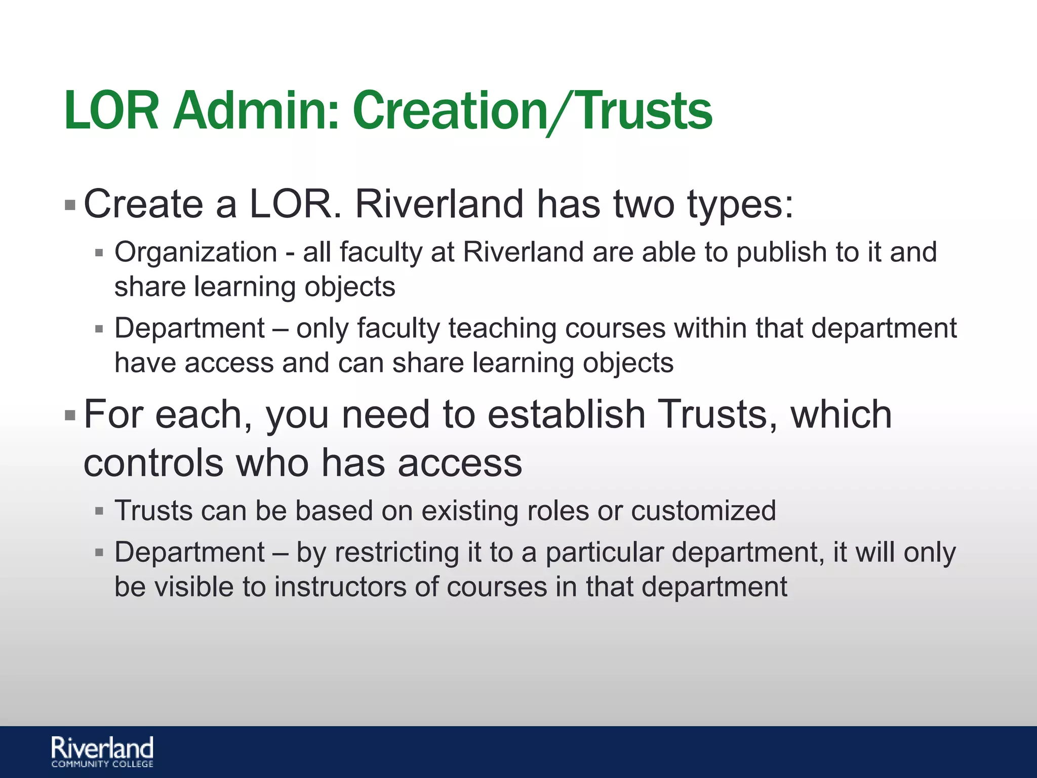 Brightspace Learning Object Repository (LOR): What Is It And How Can I Use It? | PPT