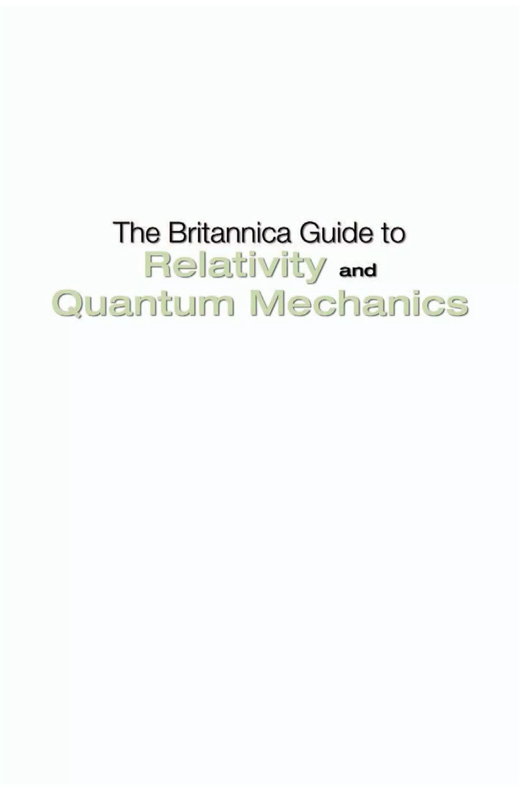 The britannica guide to relativity and quantum mechanics (physics ...