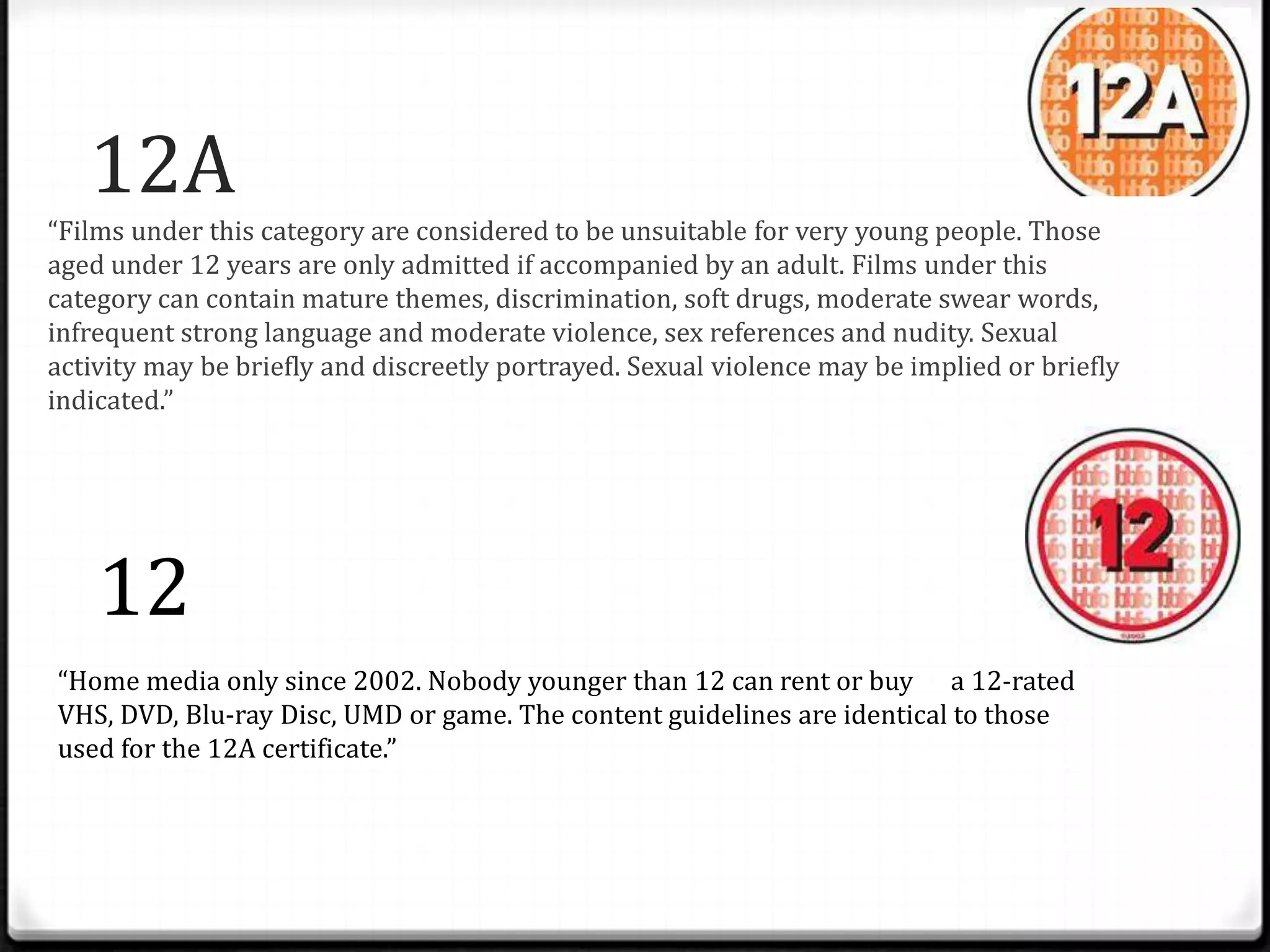 The British Board of Film Classification (BBFC) | PPTX | Movies ...
