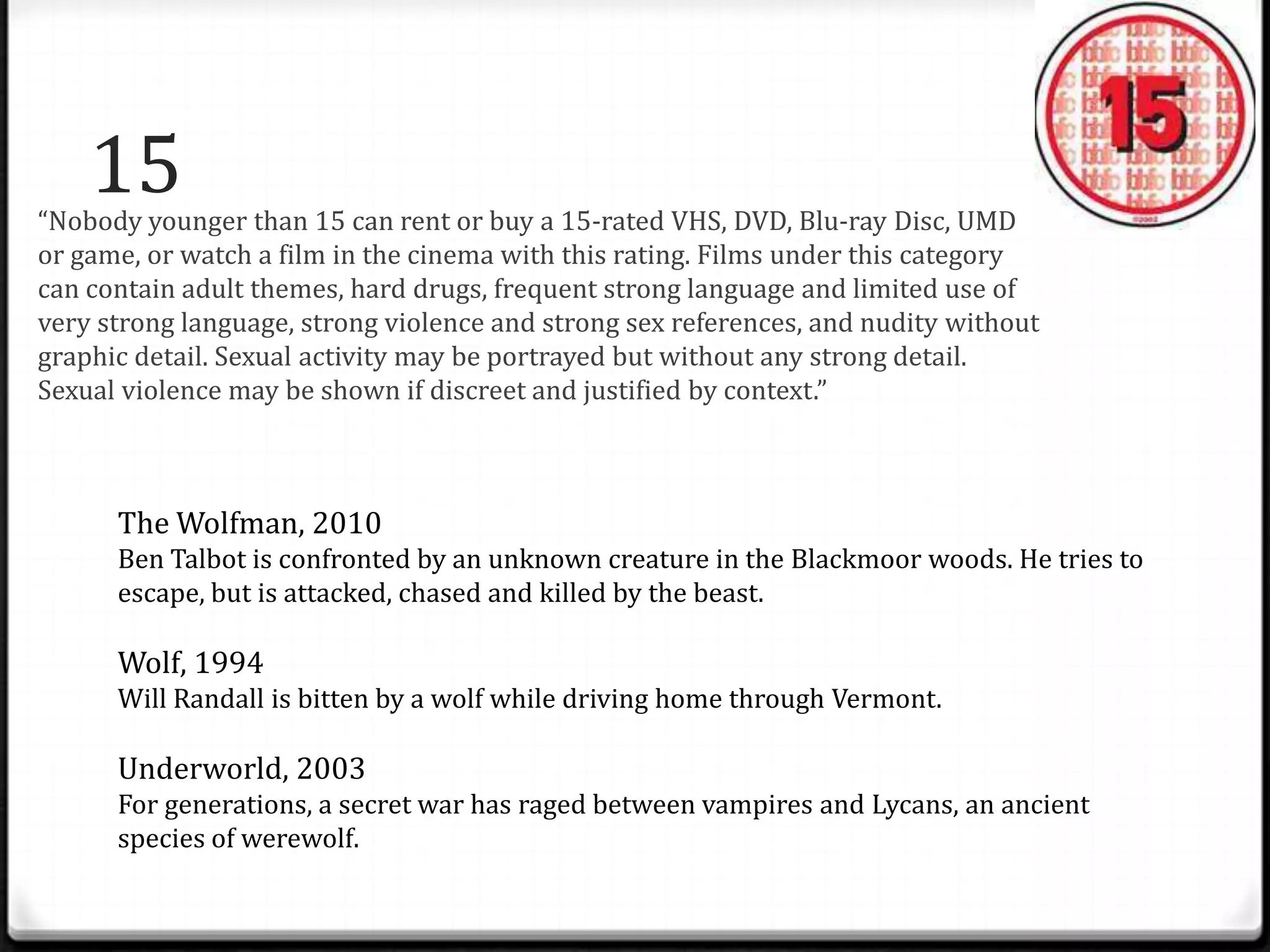 The British Board of Film Classification (BBFC) | PPTX | Movies ...