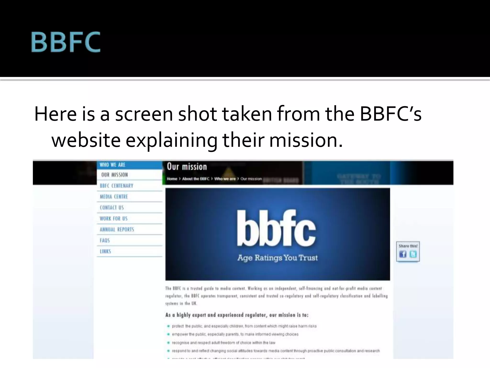 The british bored of film classification (bbfc | PPTX