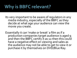 The british bored of film classification (bbfc | PPTX