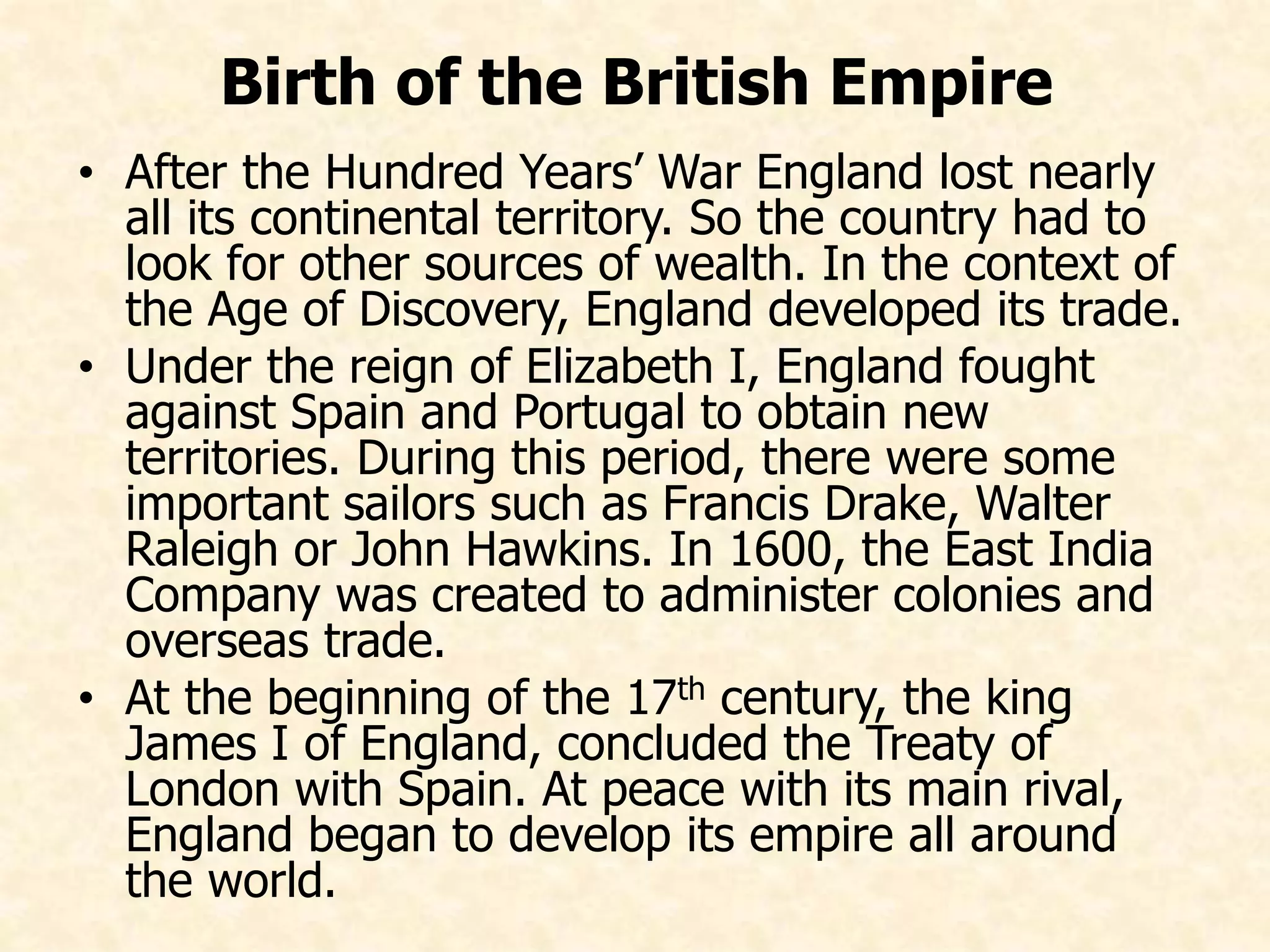 The British colonial Empire | PPTX
