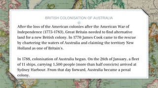 The british colonisation of australia | PPTX