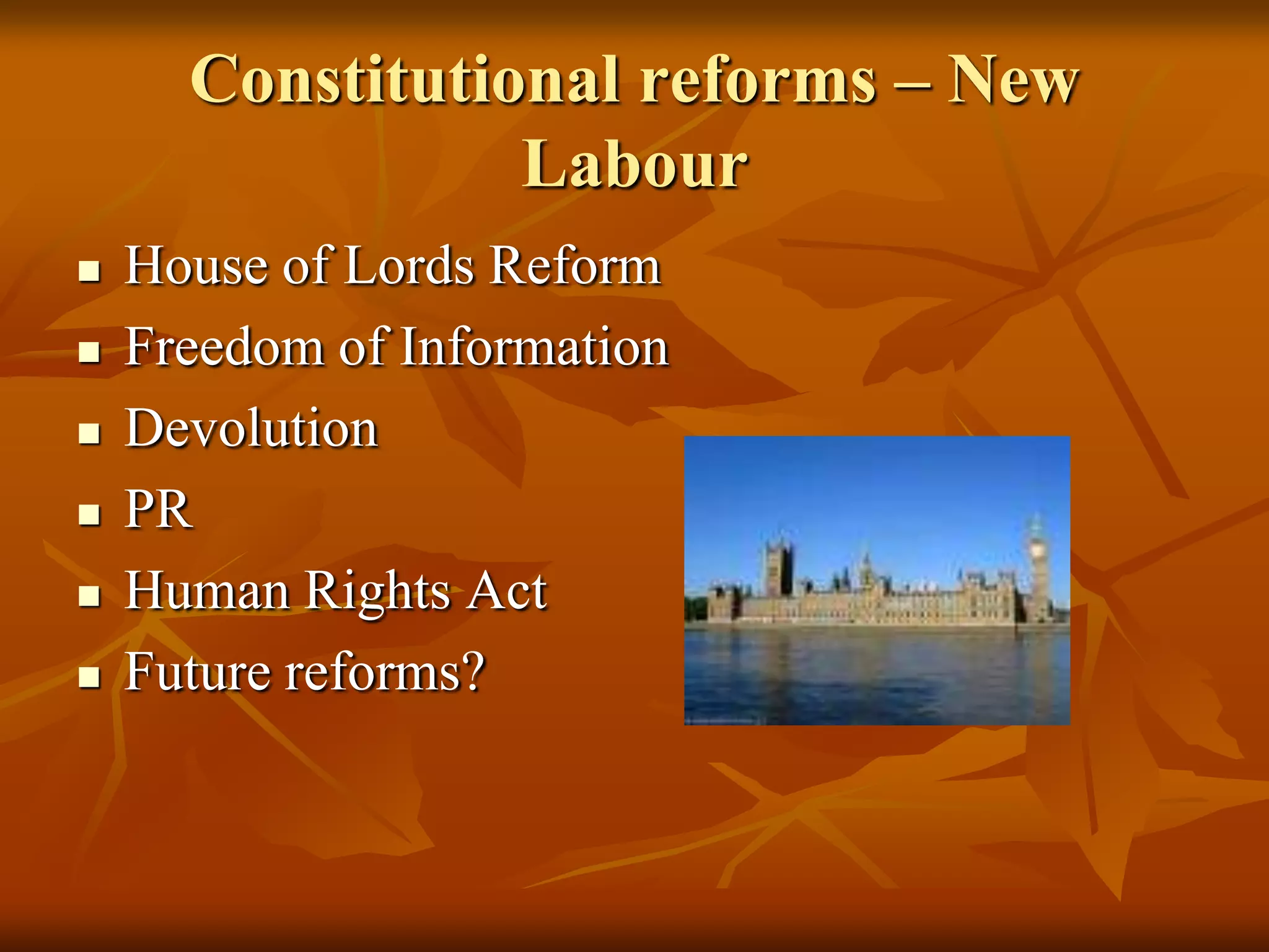 The british constitution | PPTX