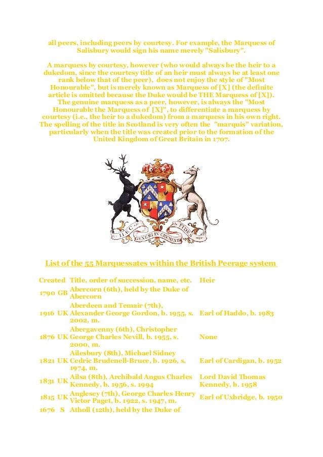 The British Peerage System