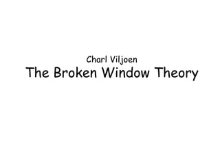 The broken window theory | PDF