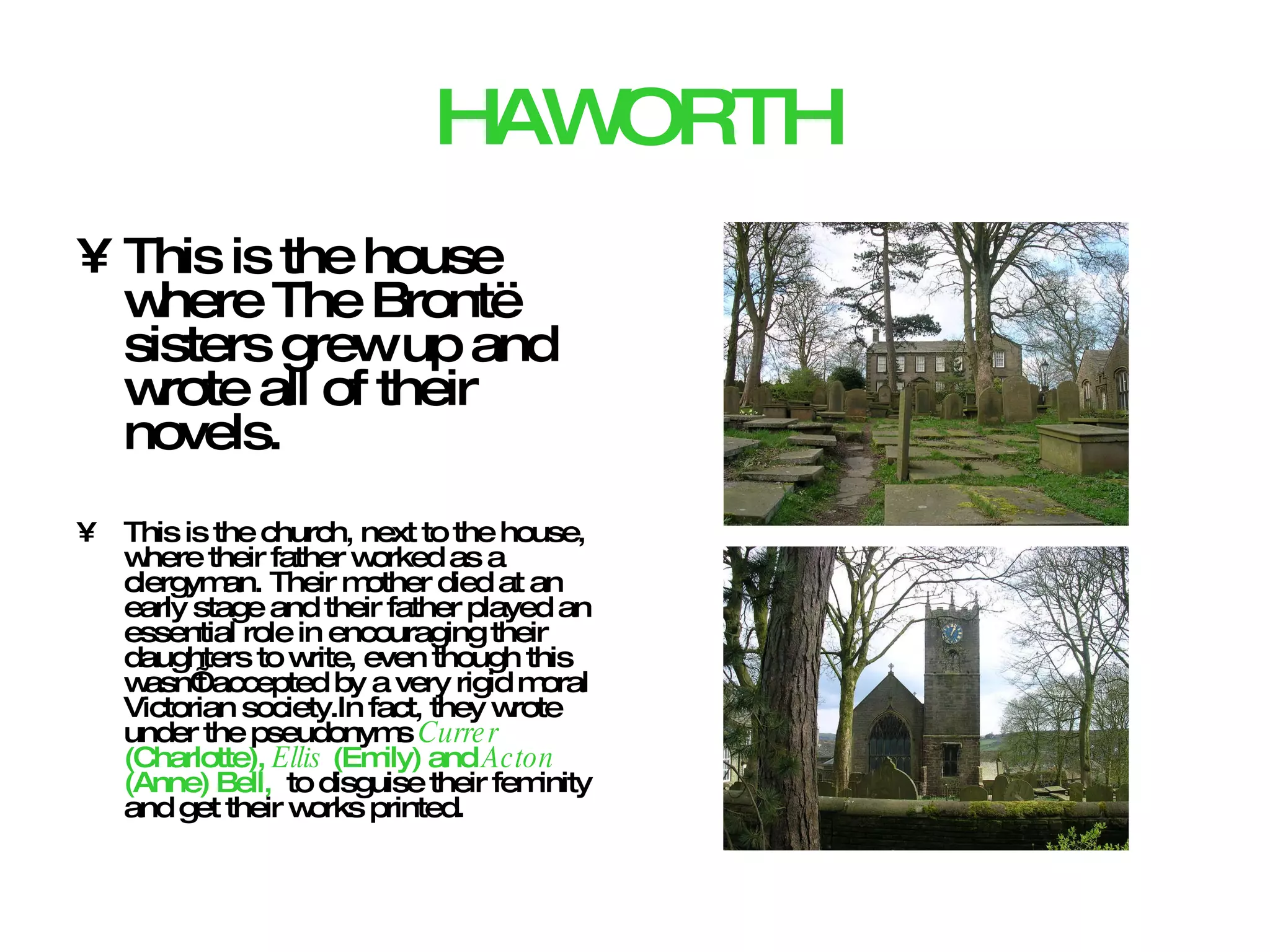 The brontë sisters, powerpoint presentation | PPT