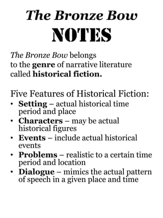 The Bronze Bow notes | PPTX