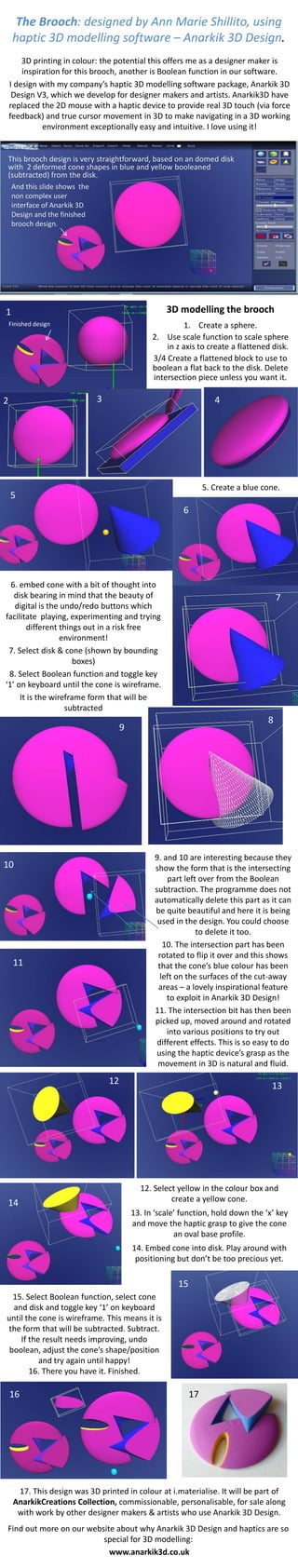The brooch: haptic 3D modelling with Anarkik 3D Design | PDF