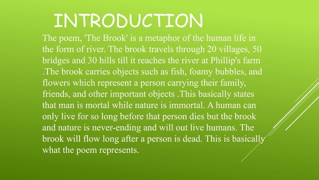 The brook | PPT