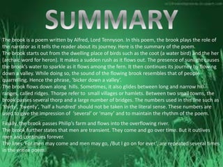 The brook by lord alfred tennyson ppt | PPTX