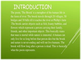 The brook by lord alfred tennyson ppt | PPTX