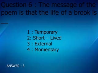 The brook ppt | PPTX | Birds | Pets