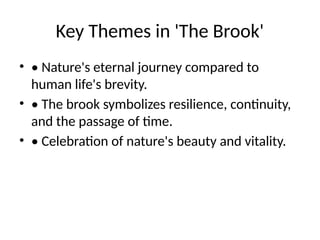 The Brook_ Presentation Alfred Tennyson | PPTX