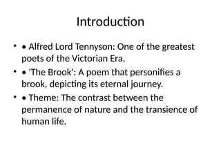 The Brook_ Presentation Alfred Tennyson | PPTX